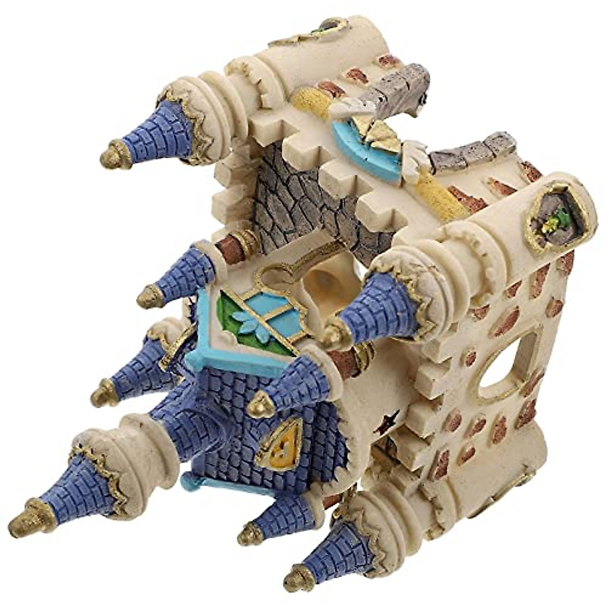 balacoo Aquarium Resin Castle Decoration Fish Tank Roman Castle Cave Hideout Betta Fish Ornament Accessories