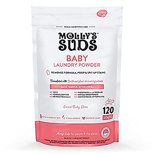 Molly's Suds Baby Laundry Detergent Powder | Removes Formula, Poop & Spit-Up Stains | Extra Gentle on Newborn Skin (Sweet Baby Shea)