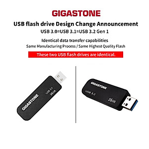 Gigastone Z30 16GB USB 3.2 Gen1 Flash Drive, Capless Retractable Design Pen Drive, Carbon Fiber Style Thumb Drive, Reliable Performance & Durable, USB 2.0 / USB 3.0 / USB 3.1 Interface Compatible