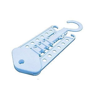 ONEYUE Magic Clothes Hangers, Foldable Dual Hanger Closet Organizer Space Saving Hangers for Clothes Shirts Sweaters Coat Drying Rack (Blue)