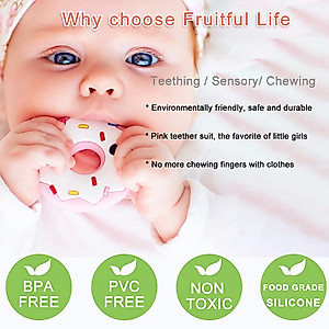 Chew Necklace for Girls-4 Pcs Silicone Chewy Necklaces for Kids or Adults That Like Biting or Have Autism,ADHD,SPD,Teething,Oral Motor Chew Toys Sensory(Pink)