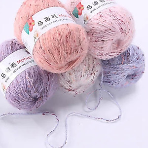Mohair Yarn for Woven Hand Knitting Crochet Knitting for Sweater Scarf Hathilos 50g/Ball (Color : 13)