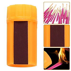 Windproof Waterproof Matches, 100 Pieces/Barrel Outdoor Stormproof Match Kit with Case, Portable Survival Matches, Emer-gency Fire Starter Matches Survival Tool for Outdoor Camping Hiking Fishing