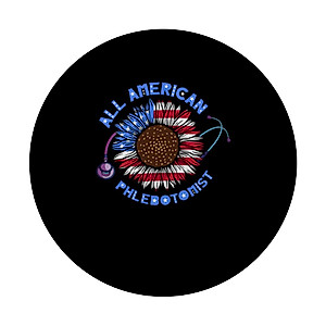 All American Phlebotomist | USA Flag | Phlebotomy Tech PopSockets Standard PopGrip
