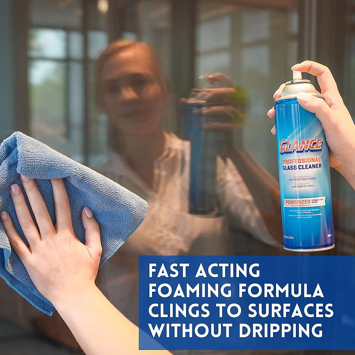 Diversey-904553 Glance Powerized Professional Glass Cleaner, 19 oz. Aerosol Can (12 Pack)