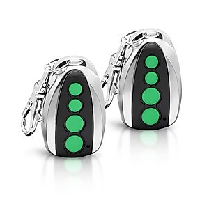 TOPENS M12 Remote Control 4-Button Transmitter for Automatic Swing Sliding Gate Opener 2-Pack Wireless Transmitter Key Fobs Security Gate Controller with Keychain