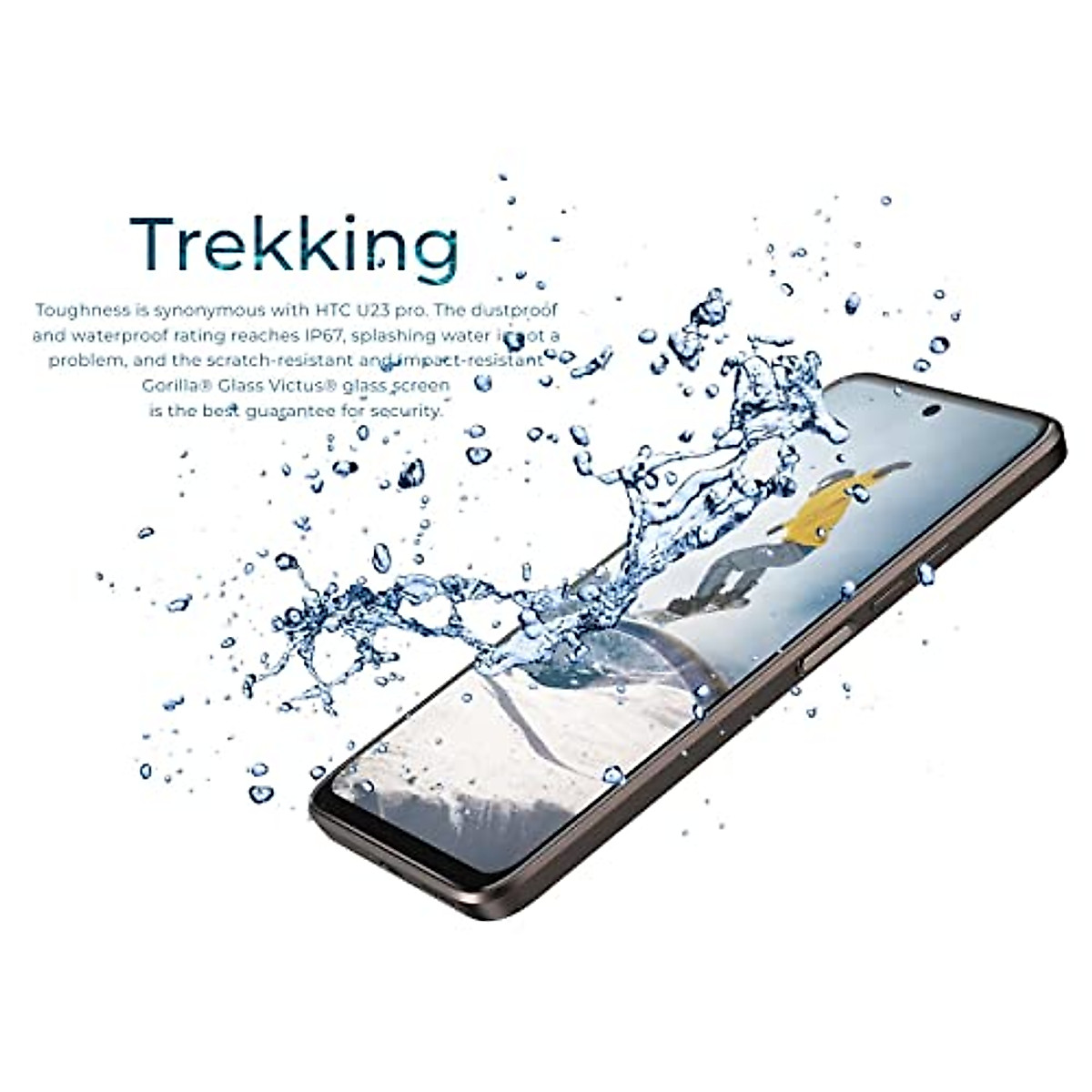 HTC U23 Pro 5G Dual 256GB 12GB RAM Factory Unlocked (GSM Only | No CDMA - not Compatible with Verizon/Sprint) GSM Global Model, Mobile Cell Phone – Black