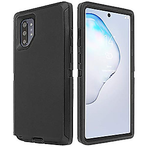 AICase for Galaxy Note 10 Plus Case, Drop Protection Full Body Rugged Heavy Duty Case with Screen Protector, Shockproof/Drop/Dust Proof 3-Layer Protective Cover for Samsung Galaxy Note 10 Plus