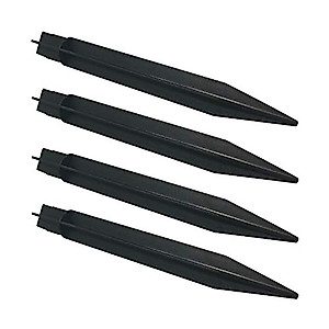 New Huing 4 PCs Plastic Spikes Solar Torch Lights Replacement ABS Plastic Spikes Ground Stake for Garden Lights