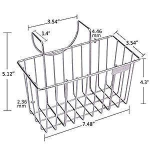 THETIS Homes Sponge Holder for Kitchen Skin, Stainless Steel Kitchen Skin Caddy, Durable & Rustproof Dishwashing Liquid Drainer, Dish Draining Skin Basket