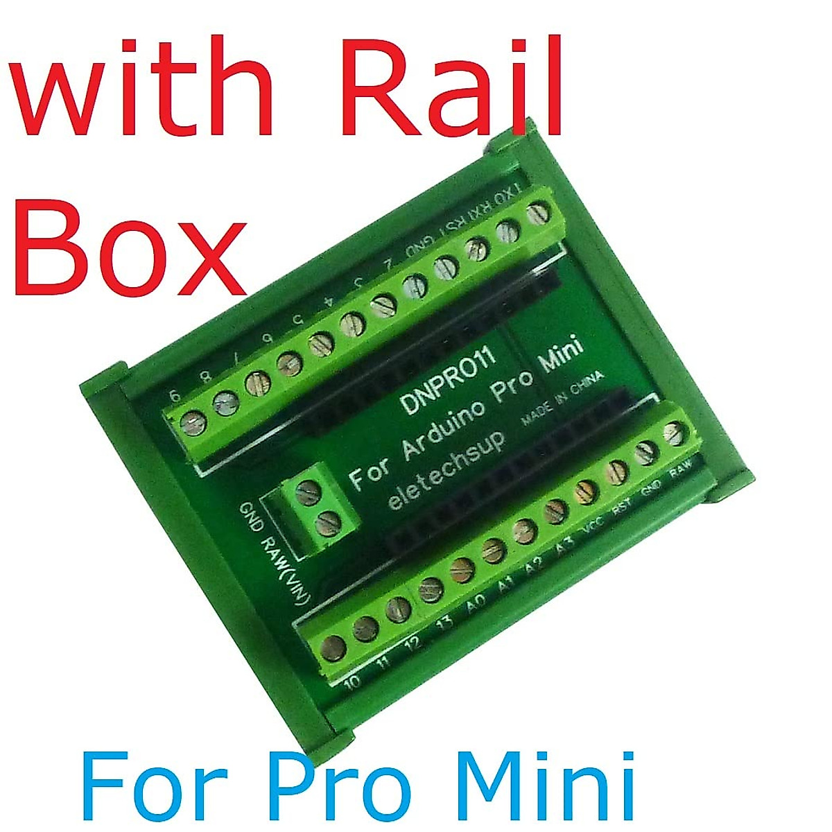 DIN Rail Mount Adapter Module for Arduino Pro Mini Board DIY PLC Industrial Cont (1)