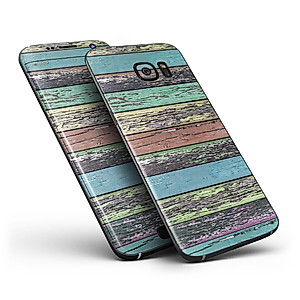 Design Skinz Design Skinz Chipped Pastel Paint on Wood Full-Body Wrap Decal Skin-Kit for The Galaxy S7
