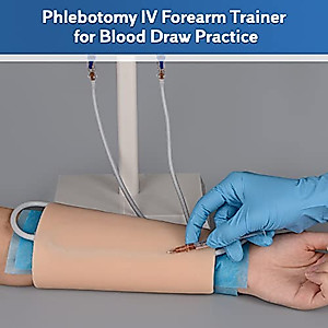 SimCoach Phlebotomy and Venipuncture Practice Kit, Wearable IV Practice Trainer Kit, IV Start Kit for Medical Education, Fit-on Intravenous Injection Simulator, Nursing School Essentials