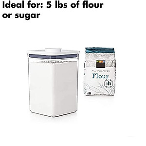 OXO Good Grips POP Container 4.4-Quart Square Airtight Food Storage for for Flour and More (Set of 4)