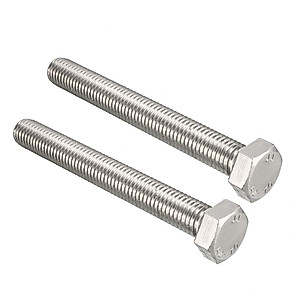 uxcell M12x100mm Hex Bolts 304 Stainless Steel Hexagon Screw Bolt 2pcs