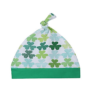 bakjuno Baby Boys Girls Cute ST Patrick's Day Outfit Clover Pants with Hat(0-3 Months) Green