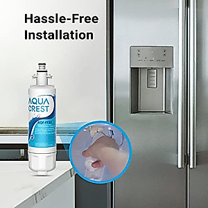 AQUA CREST 469690 ADQ36006101 Refrigerator Water Filter and Air Filter, Replacement for LG® LT700P®, Kenmore® 9690, 46-9690, ADQ36006102 and LT120F®, Pack of 3