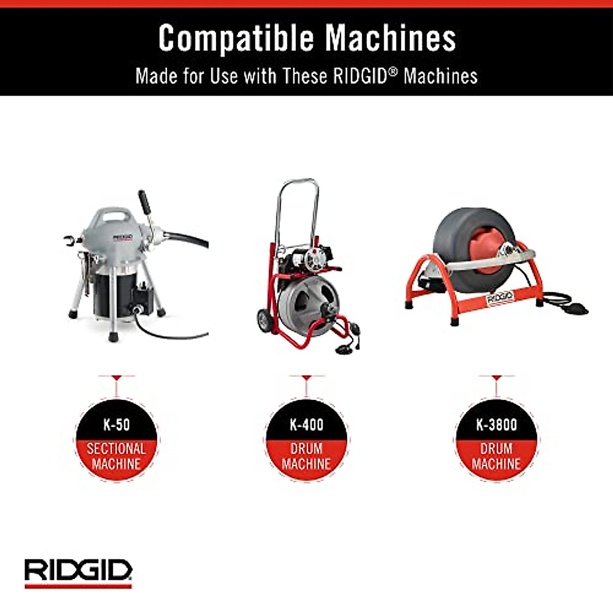 RIDGID 52822 Model T-232 H-D 3" "C" Cutter Cable Coupling Drain Cleaning Tool