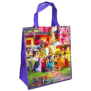 Beach Kids Encanto Tote Bag - Bundle with 2 Pc Encanto Tote Bags Medium/Large, Stickers, More (Disney Encanto Party Favors Bags)