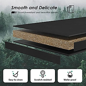 Soohow Modern 5-Tier Shelf Bookcase Storage Bookshelve with Adjustable Shelves for Living Study Room,Black