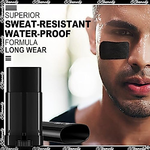 CCBeauty Eye Black, Sweatproof Eyeblack Stick For Baseball Football Softball Lacrosse, Black Face Paint Sports Grease Stick For Pro Performance, Game Day Cheer Playoffs Accessories for Players & Fans