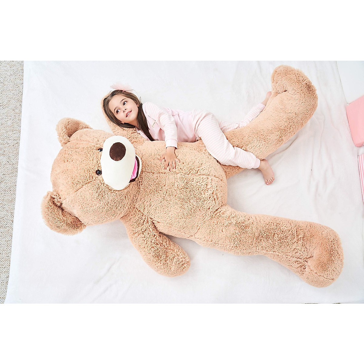 IKASA Giant Teddy Bear Plush Toy Stuffed Animals (Brown, 63 inches)