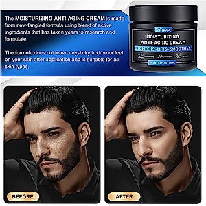 Men's Face Moisturizer Cream,Anti-Aging Cream For Men with Retinol, Hyaluronic Acid, Vitamins E, Jojoba Oil, Green Tea - Age Facial Skin Care - Day & Night Moisturizing Anti Wrinkle, 3.4 OZ