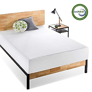 ZINUS 12 Inch Ultima Memory Foam Mattress, Pressure Relieving, CertiPUR-US Certified, and Shalini Upholstered Platform Bed Frame, Mattress Foundation, Wood Slat Support, Dark Grey, Queen