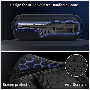 PAIYULE Travel Case Compatible with RG353V/ RG35XX/ RG353VS Retro Handheld Game Console, Handheld Emulator Storage Holder Organizer, Android Game Console Carrying Bag (Box Only)