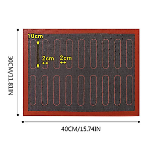 Ebrima 2PCS Non-Stick Oven Liner Perforated Mat for Baking, 30x40 Non Stick Baking Mat Oven Sheet Liner,Macaron Cookie Bread Mold For Baking,Silicone baking Mats Tools Oven Sheet Bakeware (Pink)