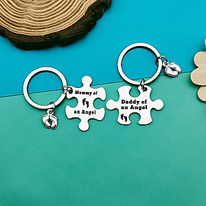 Loss of Baby Memorial Gift Keychain Sympathy Gift for Loss of Child Miscarriage Keepsake In Memory of Infant Loss Child Loss Gift Remembrance Jewelry Mommy of an Angel Daddy of an Angel Keyring