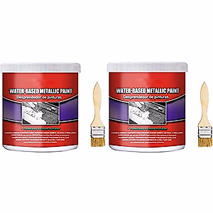 100ML Water-Based Metal Rust Remover,Multi-Functional Car Metallic Paint Anti-Rust Chassis Universal Rust Converter Gel Car Rust Remover for Car SUV Truck Car Chassis Derusting, Brush Included (2 Pcs)