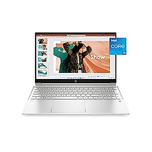 HP Pavilion Laptop, Intel Iris X Graphics, 12th Generation Intel Core processor, 8 GB RAM, 512 GB SSD, BrightView Full HD Display, Windows11 Home OS, Dual Computer Speakers, Wi-Fi 6(15-eg2010nr, 2022)
