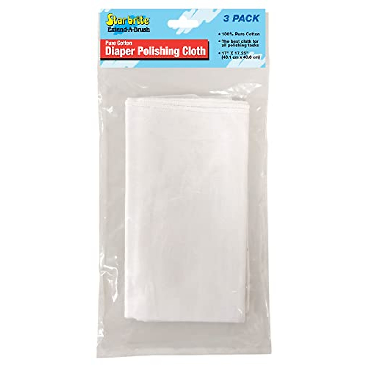 STAR BRITE Cotton Diaper Polishing Cloths (3 Pack) (040039P)