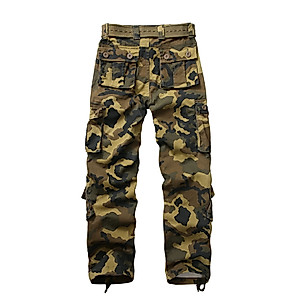 Women's Cotton Casual Military Army Cargo Combat Work Pants with 8 Pocket Camo N US 2