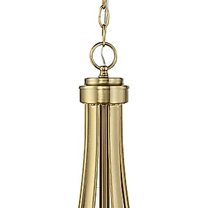 Craftmade 50525-BNK Bolden Clear Seeded Glass Shade Chandelier, 5-Light 500 Watts, Brushed Polished Nickel