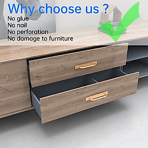 NiHome 2-Pack Aluminum Alloy Self-Adhesive Cabinet Door Handles - 5.8 Inches Instant Drawer Pulls for Kitchen Cabinets, Drawers, Windows and Closets (Gold)