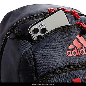 adidas Creator 2 Backpack, Stone Wash Carbon/Vivid Red, One Size