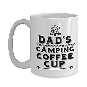 Camper Dad Mug - Dad's Camping - Large Father Coffee Cup - Birthday Anniversary Christmas Gift Stocking Stuffer - Camper Dad Husband Brother Uncle Soon-to-be Dad Co-worker Men