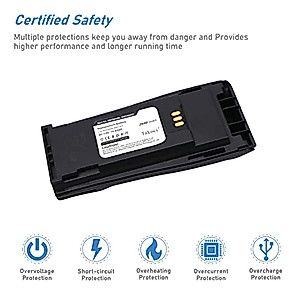 (2Pack) TAKOCI Replacement Battery for Motorola CP200 CP200XLS CP200D CP150 CP140 CP160 CP170 CP180 NNTN4496 A AR NTN4497 AR 2680mAh/7.4V