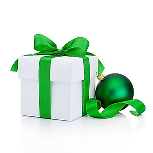 LIUYAXI Green Double Face Satin Ribbon 1/4" X 50 Yards, Ribbons Perfect for Crafts, Gift Wrapping, Bow Making and More