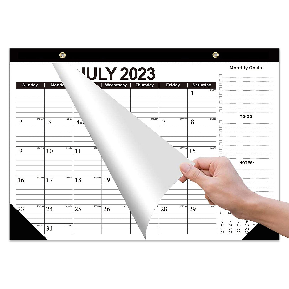Kyweel 2024-2025 Desk Calendar, 12 Month Desk Calendar/Wall Calendar Combo, 17" x 12", January 2024-December 2024, Highlight Holidays, Planning Calendar, Thick Paper