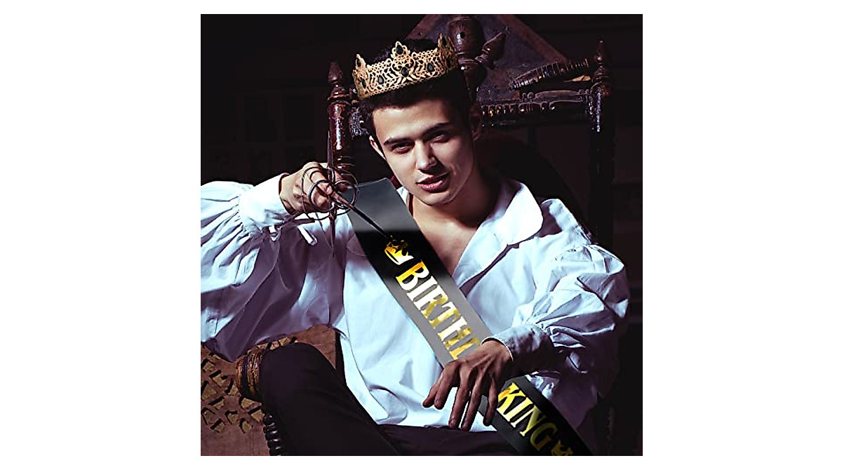 Birthday King Crown for Men - Elegant Party Accessory & Gift
