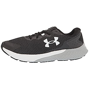 Under Armour Men's Charged Rogue 3 Road Running Shoe, Black (002)/White, 15