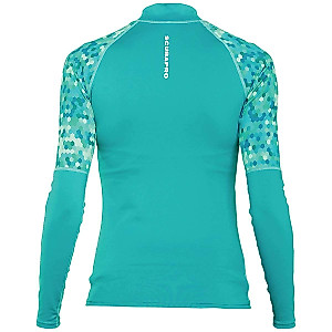 SCUBAPRO Women's Standard UPF 50 Rash Guard, Long Sleeve, Caribbean, M