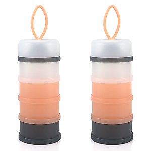 Accmor 2 Pack Baby Formula Dispenser On The Go, Stackable Formula Dispenser Formula Container to Go, Non-Spill Portable Milk Powder Kids Snack Storage Container, BPA Free