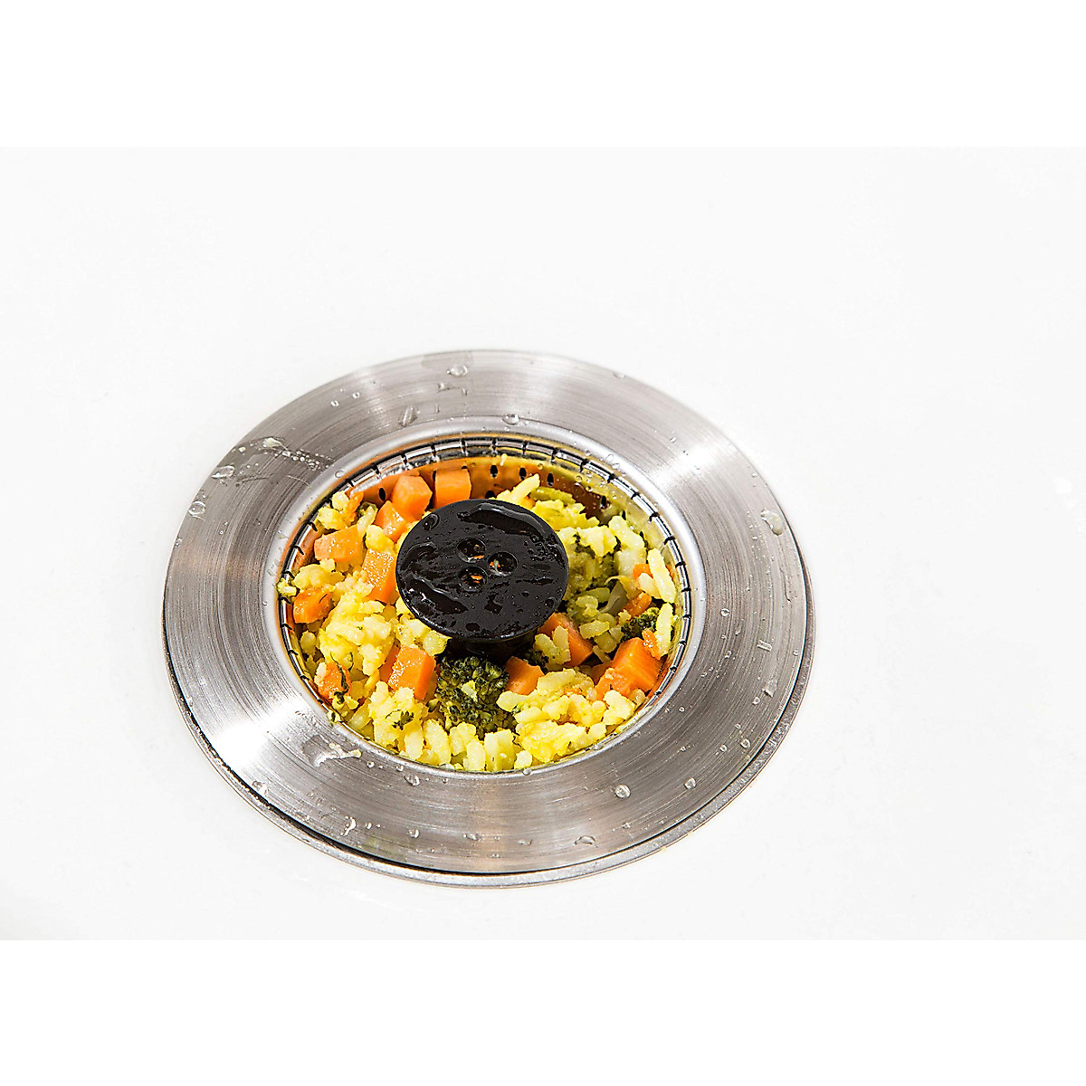 SinkShroom Revolutionary Clog-Free Sink Strainer Basket with Stopper, Stainless Steel