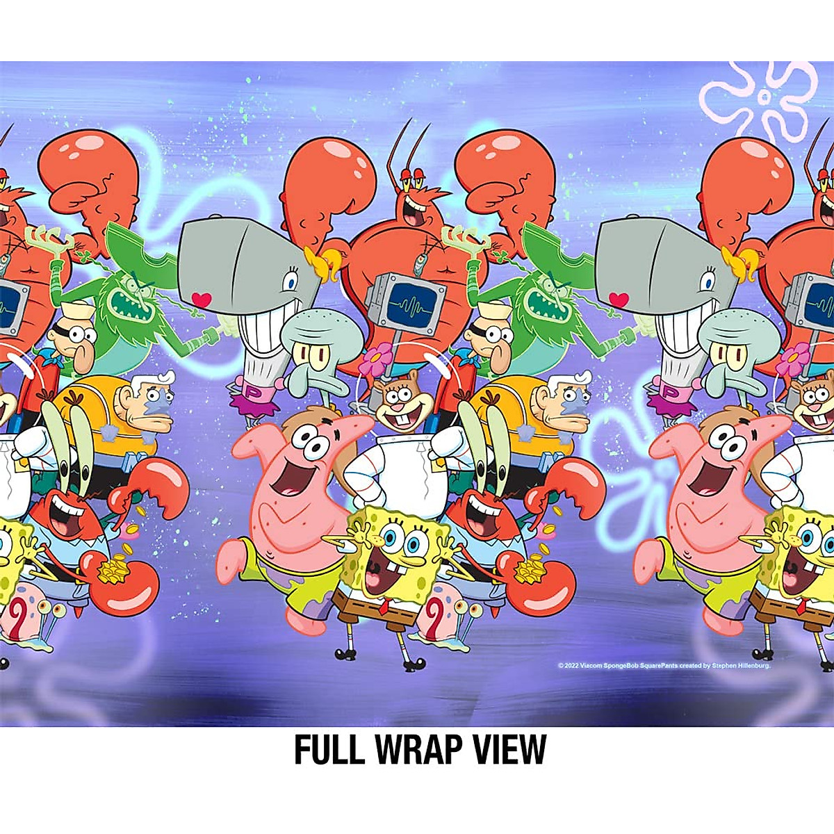 Spongebob OFFICIAL Spongebob Character Group 24 oz Insulated Canteen Water Bottle, Leak Resistant, Vacuum Insulated Stainless Steel with Loop Cap