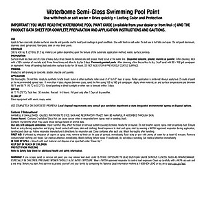 INSL-X Waterborne, Semi-Gloss Acrylic Pool Paint, Ocean Blue, 1 Gallon