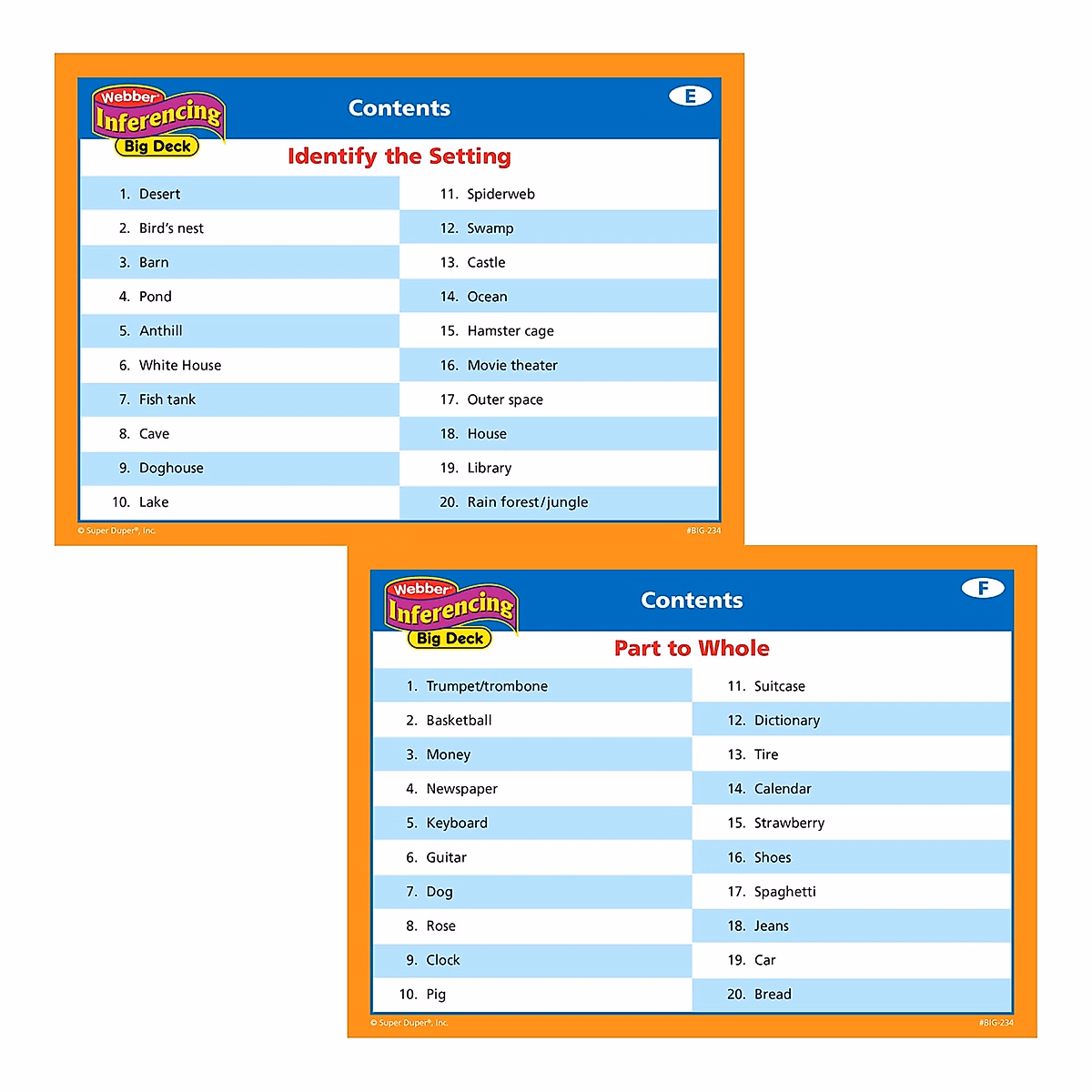 Super Duper Publications | Webber Inferencing Big Photo Flash Cards | Predicting, Reasoning and Critical Thinking Skills Fun Deck | Educational Learning Materials for Children